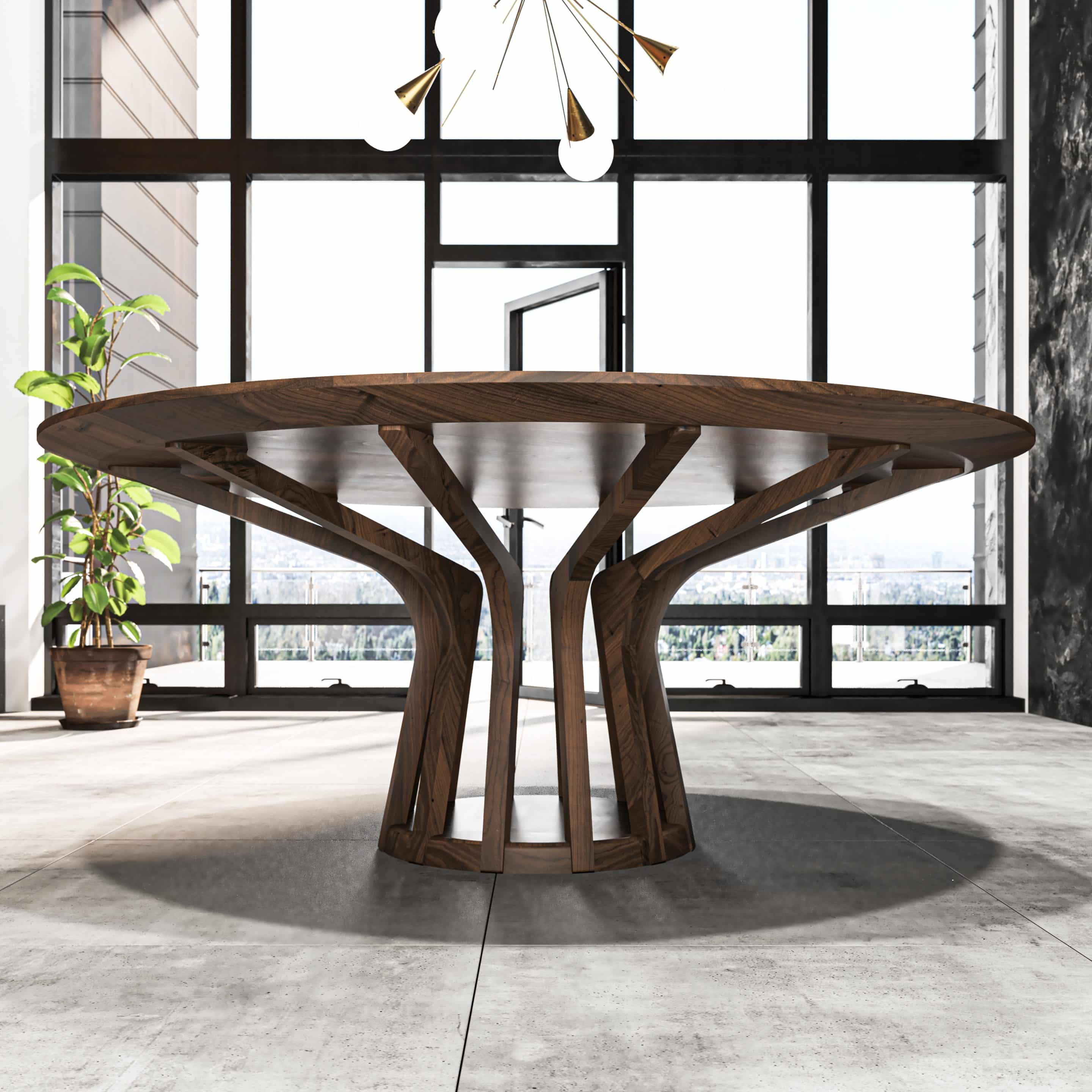 Marzolf Luxury Round Pedestal Dining Table | Handcrafted - Lumber2Love ...