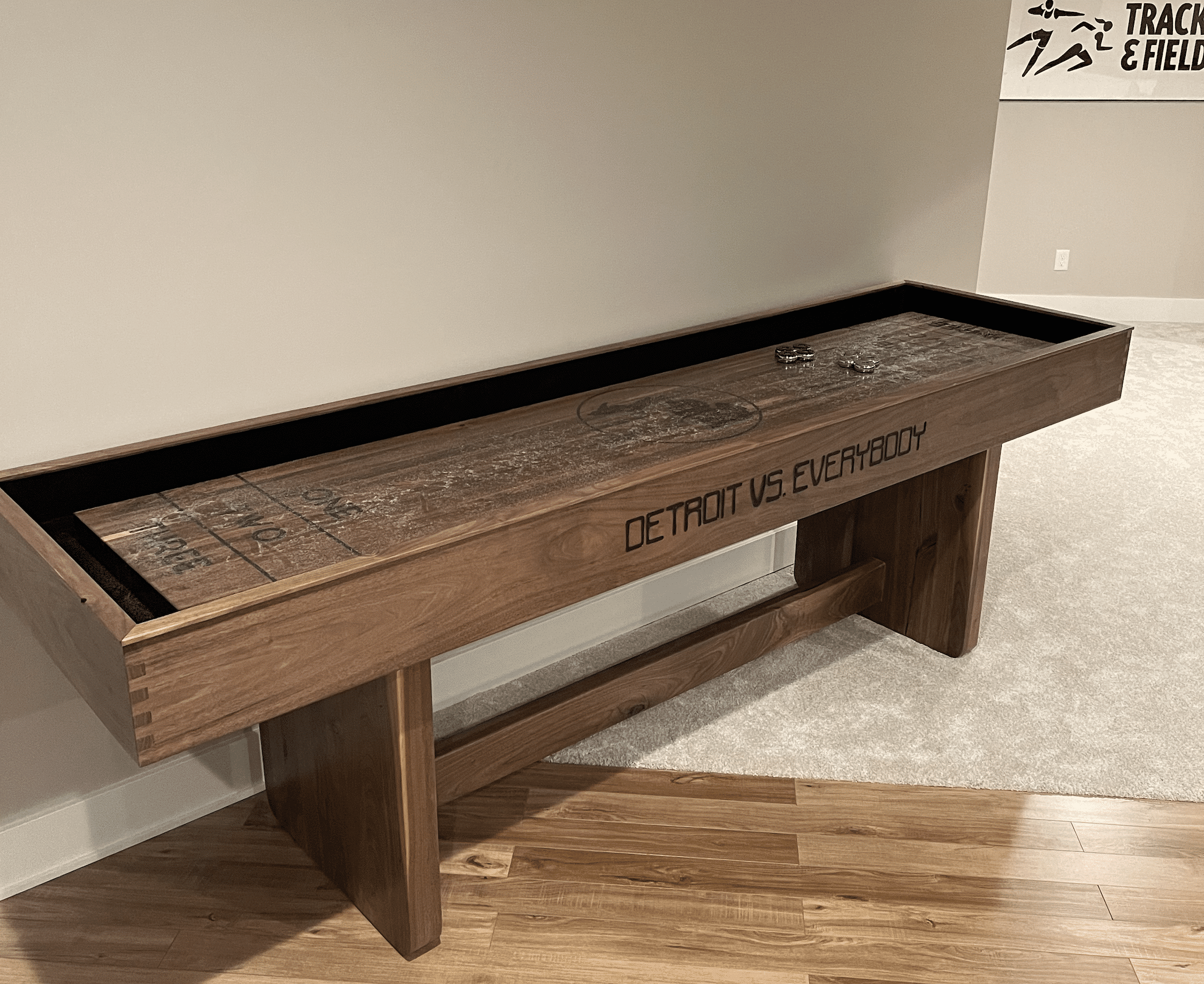 Slice Custom Shuffleboard Table | Handcrafted in Grand Rapids | Lumber2Love