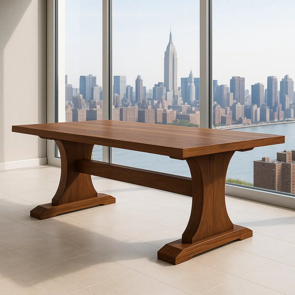 The Belvedere Solid Hardwood Dining Table — White Oak & Walnut Options ...