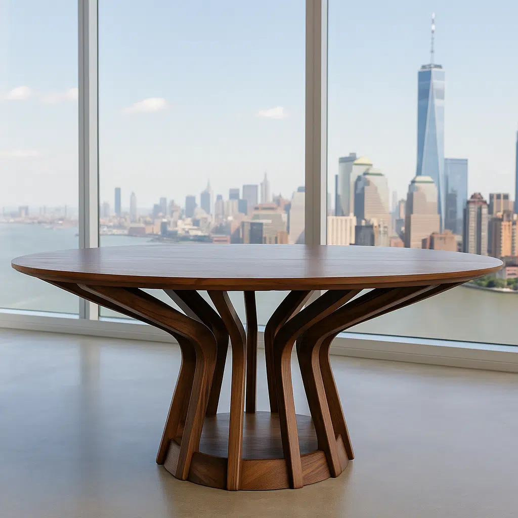 Marzolf Luxury Round Pedestal Dining Table | Handcrafted - Lumber2Love ...